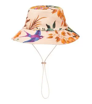 Zimmermann Printed Linen Bucket Hat