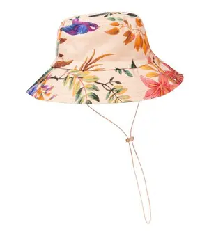 Zimmermann Printed Linen Bucket Hat