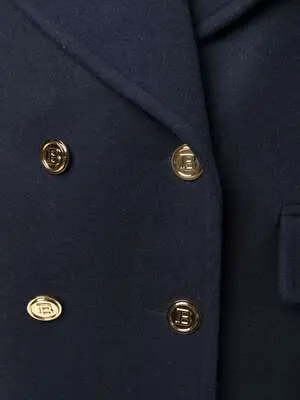 Balmain Belted Wool Coat