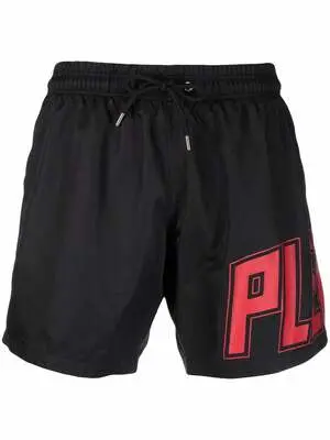 Philipp Plein Logo-print Swim Shorts - Black