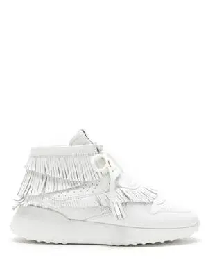 TOD'S Flatform Hi-top Sneakers - White