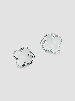 JAN LESLIE Onyx Clover Cufflinks - Black