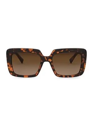 Versace 54mm Square Sunglasses Havana