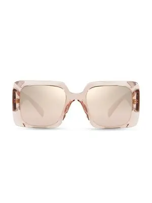 Versace 54mm Square Sunglasses Transparent