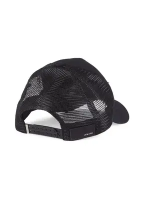 Amiri Star Leather Trucker Hat - Black