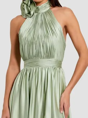 Mac Duggal Chiffon Halter Gown - Sage