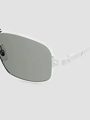 Cartier Santos 60mm Rectangular Sunglasses - Silver
