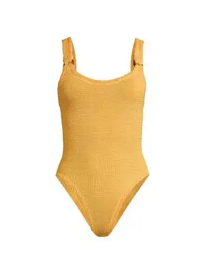Hunza G Domino One-piece Swimsuit Mango Sorbet