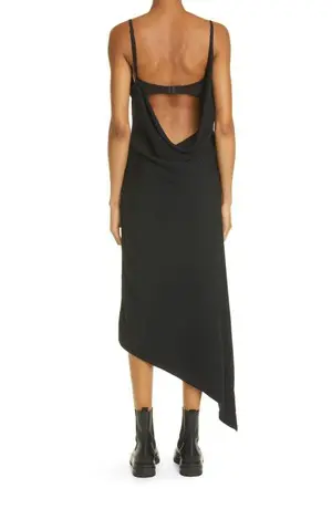 Monse Draped Satin Crepe Slipdress
