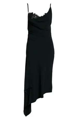 Monse Draped Satin Crepe Slipdress