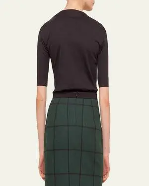 Akris Square-neck Top - Black