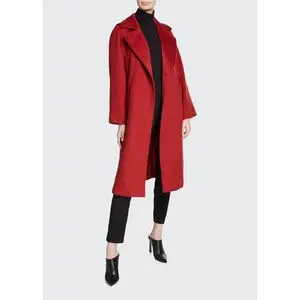 Max Mara Manuela Camel Hair Belted Wrap Coat
