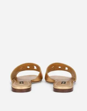 Dolce & Gabbana Nappa Mordore Sliders With Dg Logo