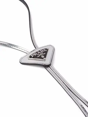 Prada Brushed Leather Bolo Tie