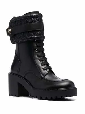 FERRAGAMO Shiraz Leather Combat Boots