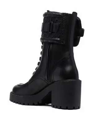 FERRAGAMO Shiraz Leather Combat Boots