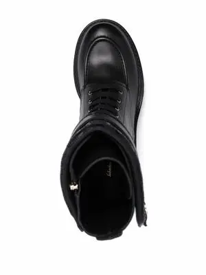 FERRAGAMO Shiraz Leather Combat Boots