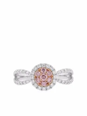 HYT JEWELRY 18kt White Gold Diamond Ring - Silver