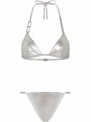 Dolce & Gabbana Dg-logo Triangle Bikini - Silver