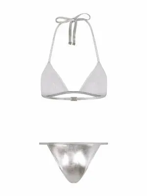 Dolce & Gabbana Dg-logo Triangle Bikini - Silver