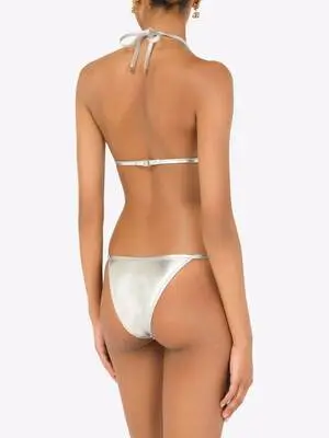 Dolce & Gabbana Dg-logo Triangle Bikini - Silver