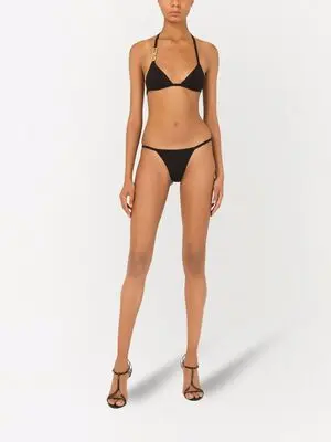 Dolce & Gabbana Dg-logo Triangle Bikini - Black