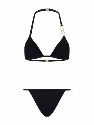 Dolce & Gabbana Dg-logo Triangle Bikini - Black