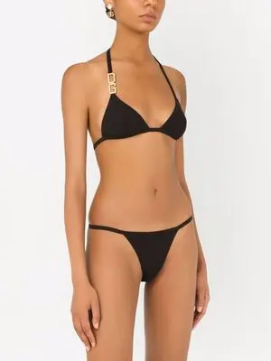 Dolce & Gabbana Dg-logo Triangle Bikini - Black