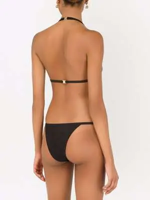 Dolce & Gabbana Dg-logo Triangle Bikini - Black