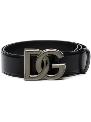 Dolce & Gabbana Dg Logo Buckle Belt - Black