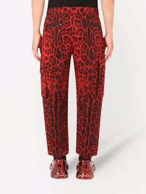 Dolce & Gabbana Leopard-print Track Pants - Red