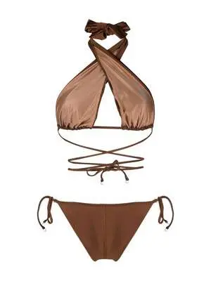 NOIRE SWIMWEAR Cross Front Bikini Set