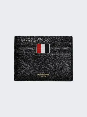 Thom Browne Pebble Grain Note Compartment Card Holder - Black