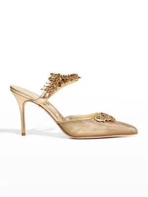 manolo blahnik - Lurum 90mm Gold Mules