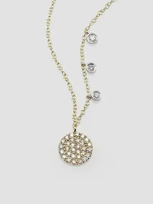 Meira T Diamond & 14k Yellow Disc Necklace - Gold