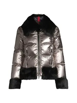 POST MERIDIEM Dardana Fur-Trim Puffer Jacket - Silver
