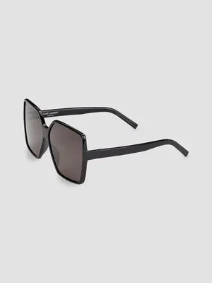 Saint Laurent New Wave Betty 63mm Oversized Square Sunglasses - Black
