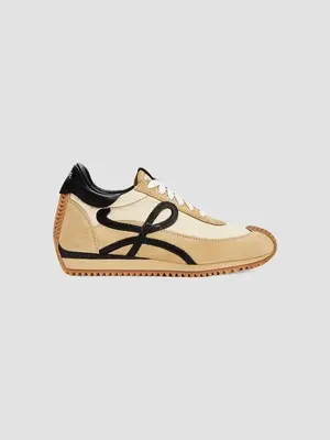 Loewe Flow Runner Monogram Logo Sneakers - Gold Black