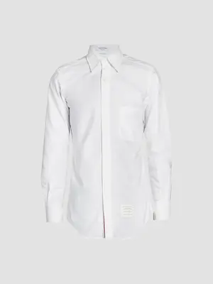 Thom Browne Classic Button-down Long-sleeve Dress Shirt - White