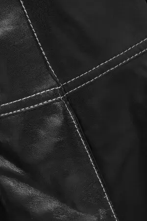 GANNI Leather Flared Pants
