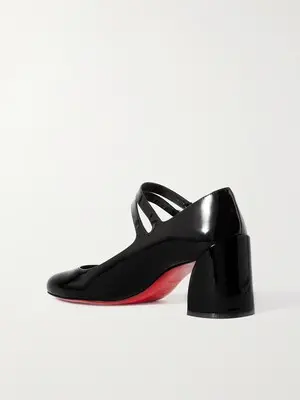 CHRISTIAN LOUBOUTIN Miss Jane 55 Patent-leather Pumps - Black