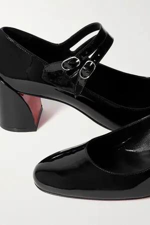 CHRISTIAN LOUBOUTIN Miss Jane 55 Patent-leather Pumps - Black