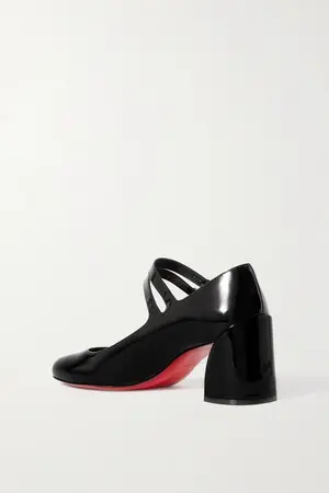 CHRISTIAN LOUBOUTIN Miss Jane 55 Patent-leather Pumps - Black