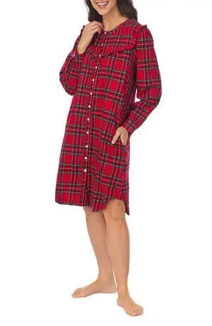 LANZ OF SALZBURG Nightgown - Redplaid