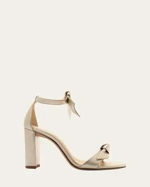 ALEXANDRE BIRMAN Clarita 90mm Block Heel Sandals - Golden