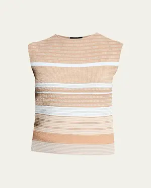 Giorgio Armani Striped Knit Top