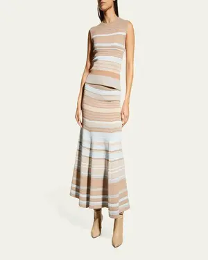Giorgio Armani Striped Knit Top