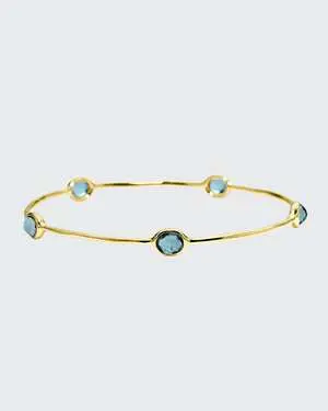 Ippolita Ippolita 18K Gold 5-Stone Bangle Navy