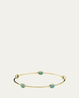 Ippolita 18k Gold 5-stone Bangle - Turquoise
