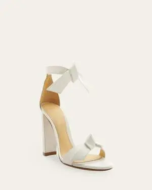ALEXANDRE BIRMAN Clarita 90mm Leather High-heel Sandals - White